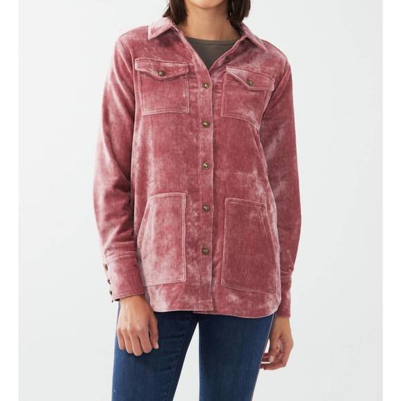 FDJ | Jackets & Coats | New Fdj Velvet Shacket In Rosewood | Poshmark